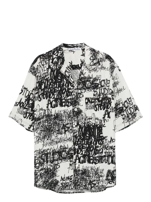 Acne Studios Printed Button-up Shirt - Grey