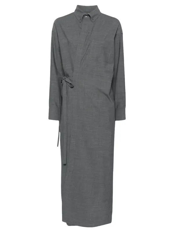 Fabiana Filippi Wrap Maxi Dress - Grey