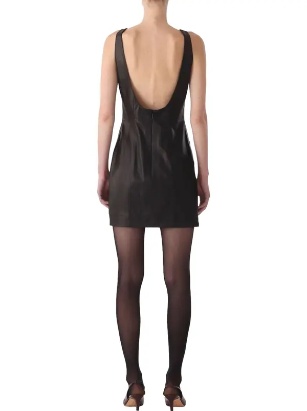 JASON WU Leather Mini Dress - Black