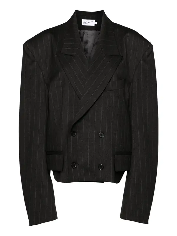 Vaquera Pinstripe Blazer - Grey