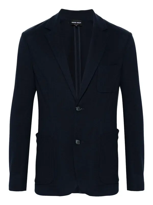 Giorgio Armani Knitted Blazer - Blue