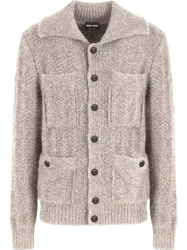 Giorgio Armani Cable-knit Cardigan - Neutrals