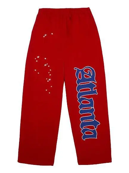 SP5DER Open Leg Sweatpant - Red