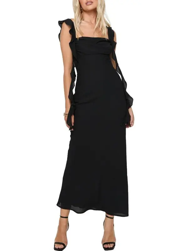 Princess Polly Lanai Evening Sheath Dress - Black