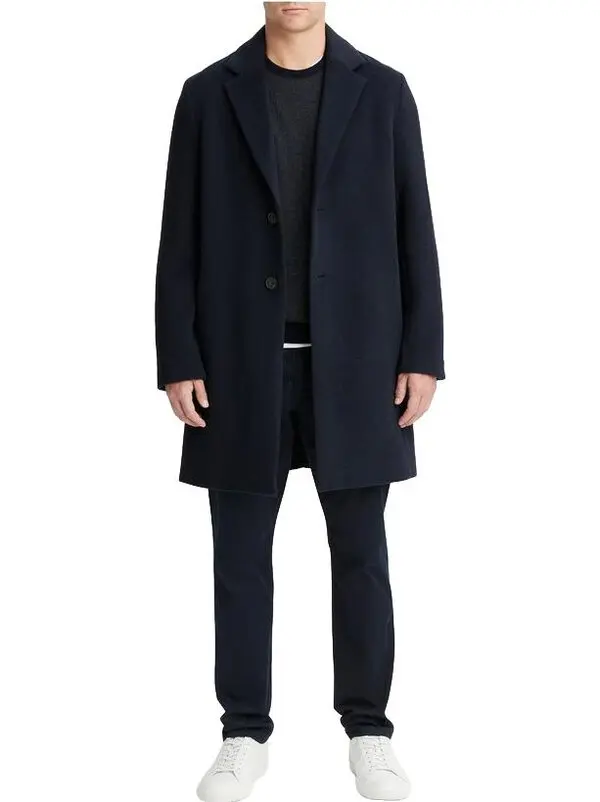 Vince Classic Italian Wool-blend Coat - Black