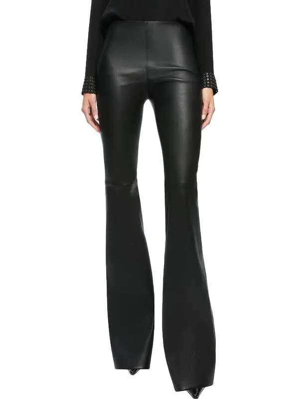 Alice + Olivia Rmp Leather Pant - Black