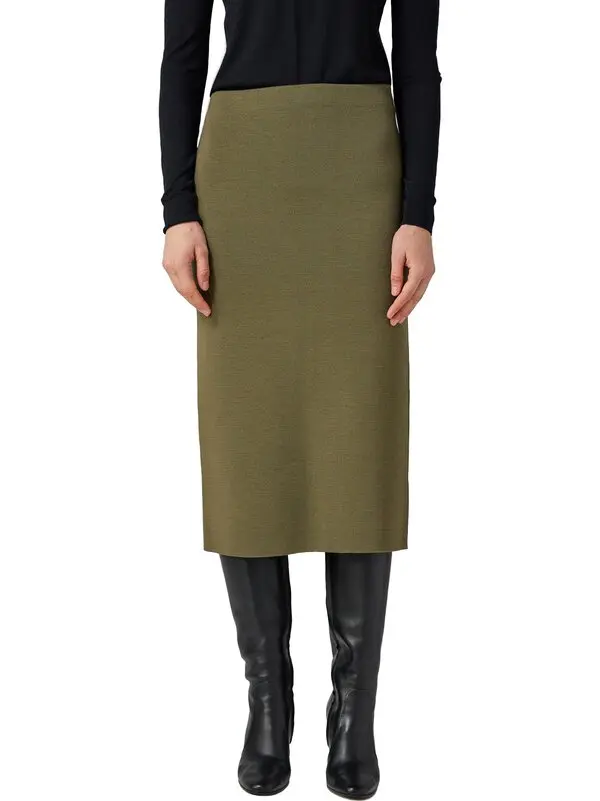 Veronica De Piante Daphne Skirt In Merino Wool - Green