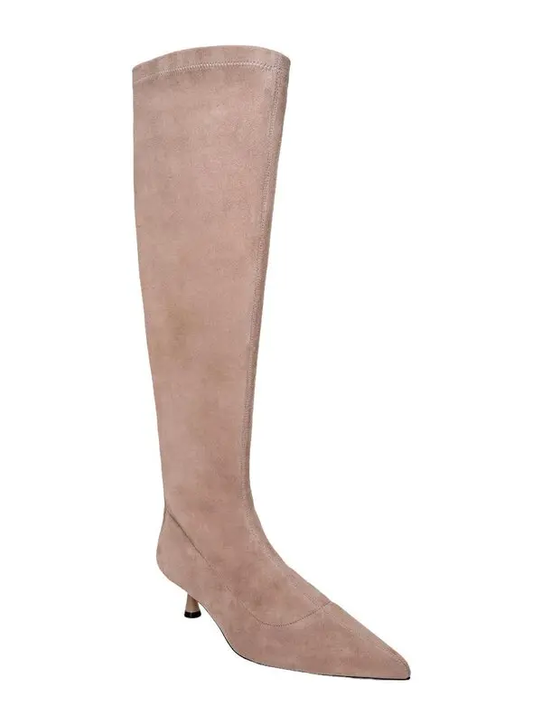L'Agence Emilie Knee High Boots - Cappuccino Suede