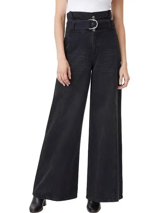 Habitual High-waist Wide-leg Jeans - Washed Black