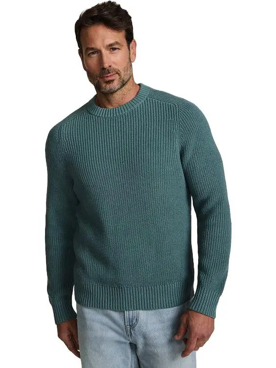 LANDS' END Drifter Cotton Crewneck Sweater - Tourmaline