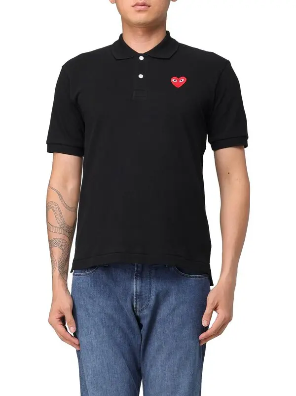 Play Comme Des Garcon Polo Shirt - Black