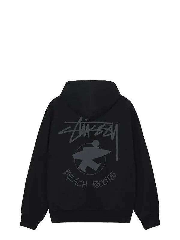 StÜssy Beach Roots Zip Hoodie - Black