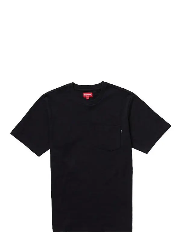 Supreme Short Sleeve Pocket Tee Shirt - Black