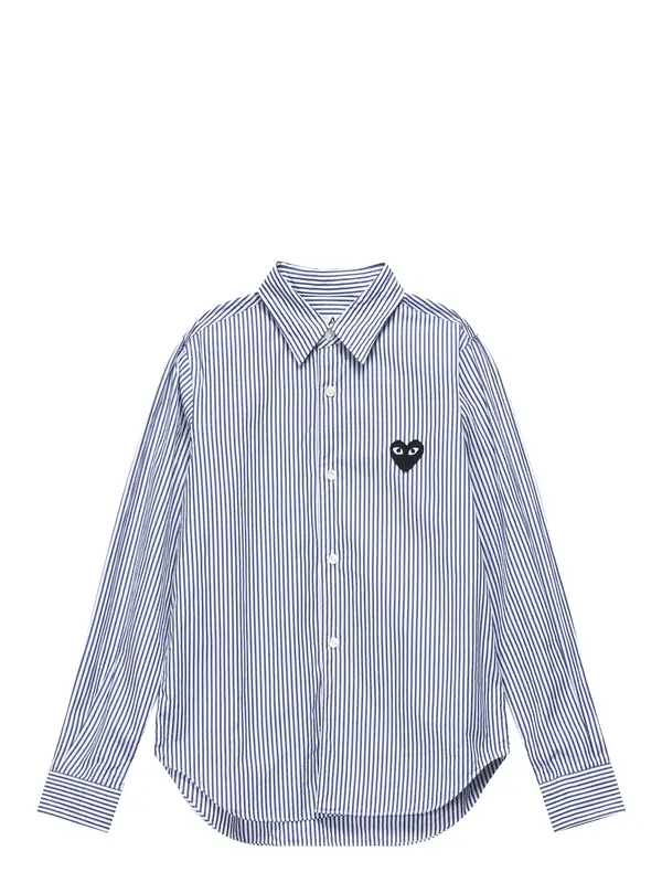 Play Comme Des Garcon Stripe Woven Shirt - Blue