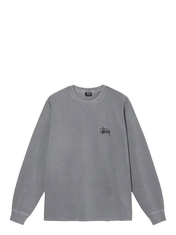 StÜssy Basic Pigment Dyed Long-sleeve Tee - Grey