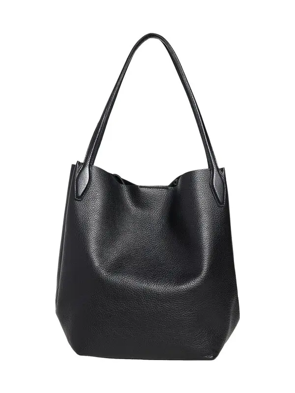 Madewell Soft Grain Leather Shopper Tote - True Black