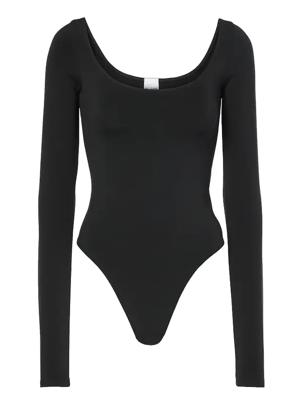 RE/DONE Cotton-blend Jersey Bodysuit - Black