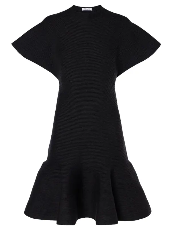 Alaïa Wool-blend Minidress - Black