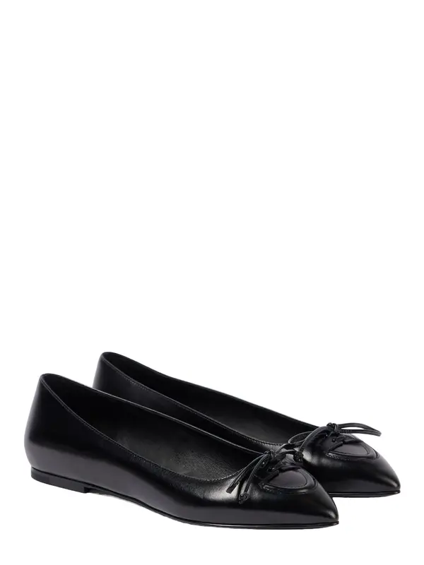 Alaïa Leather Ballet Flats - Black
