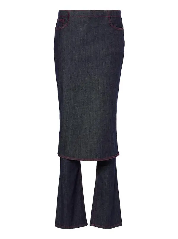 Alaïa Denim Skirt Pants - Blue