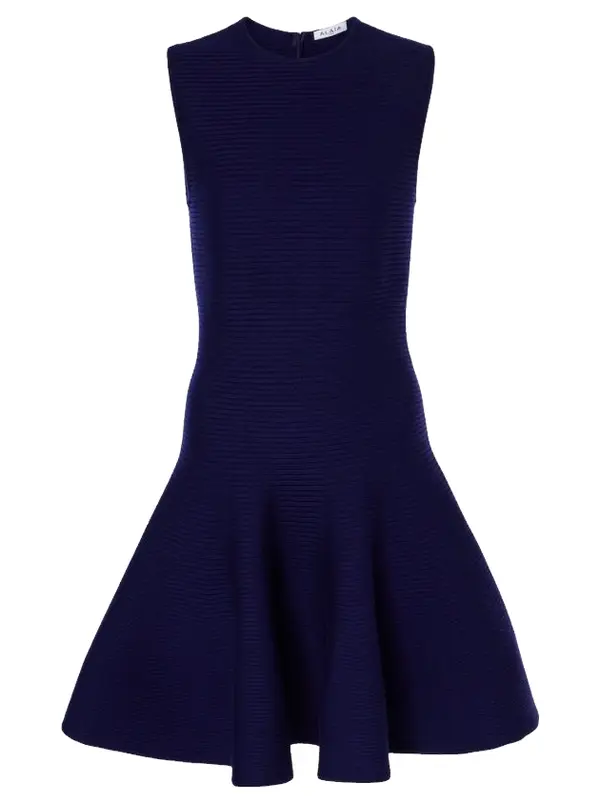 Alaïa Wool-blend Minidress - Blue