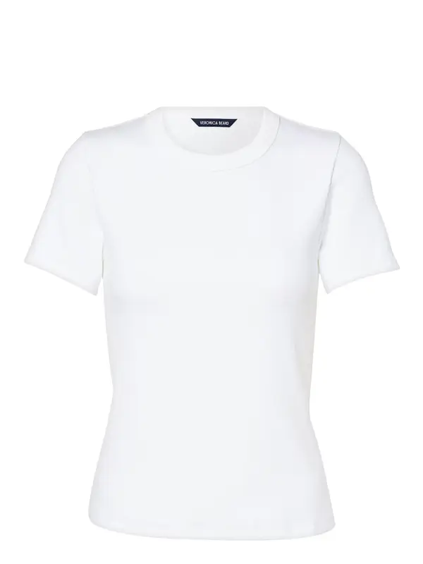 Veronica Beard Pruitt Cotton-blend Jersey T-shirt - White