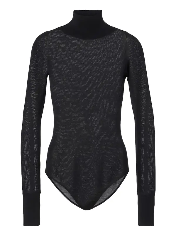 Alaïa Sheer Bodysuit - Black