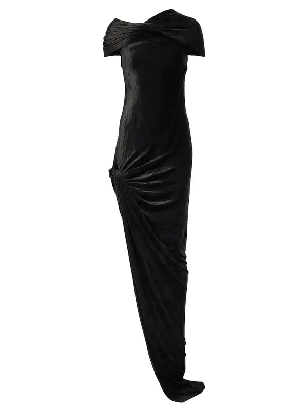 Rick Owens Lola Asymmetric Gown - Black