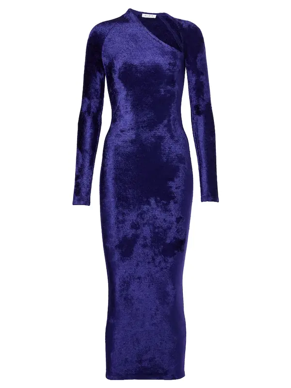 Alaïa Velvet Maxi Dress - Purple