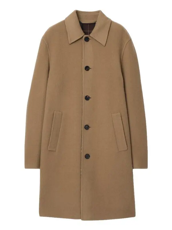 Burberry Wool Car Coat - Camel/treacle Brown
