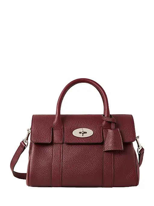 Mulberry Bayswater Small Leather Satchel - Black Cherry