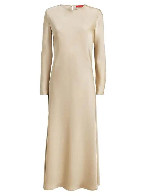 Max & Co. Satin Midi Dress - Beige