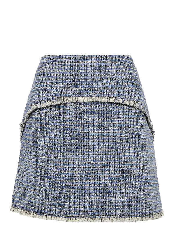 Proenza Schouler White Label Tweed Miniskirt - Blue