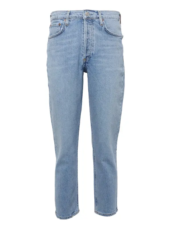 AGOLDE Riley High-rise Cropped Slim Jeans - Blue