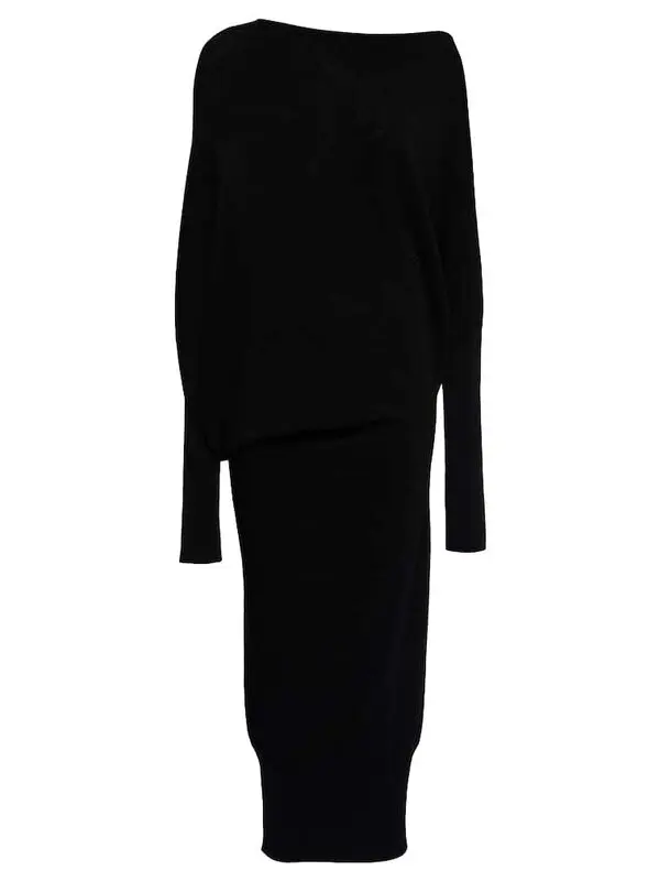 Wolford Draped Jersey Sweater Dress - Black