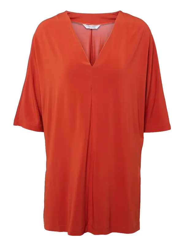 Max Mara Linfa Jersey Crepe Blouse - Brown