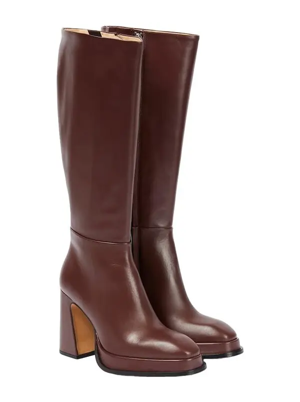 SOULIERS MARTINEZ Begonia Knee-high Boots - Brown