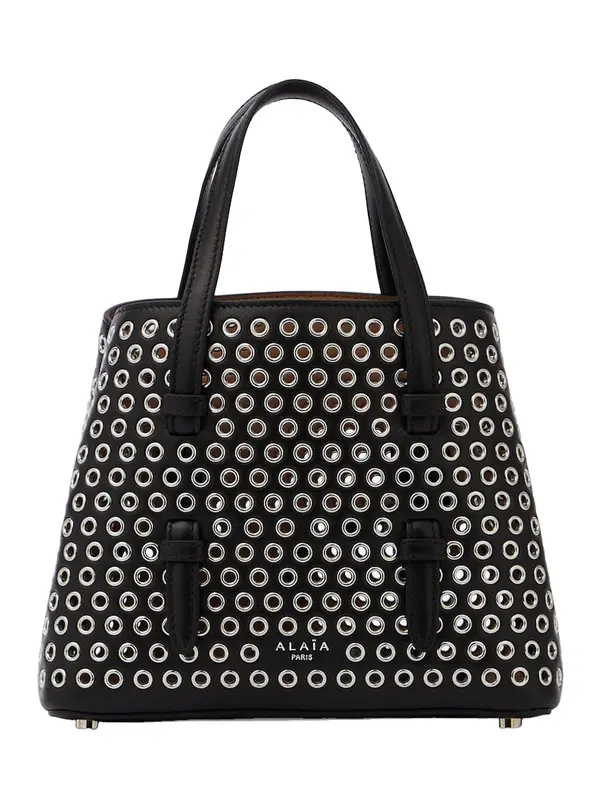 Alaïa Mina 20 Embellished Leather Tote Bag - Black