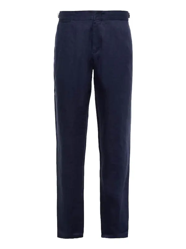 Orlebar Brown Griffon Linen Pants - Blue
