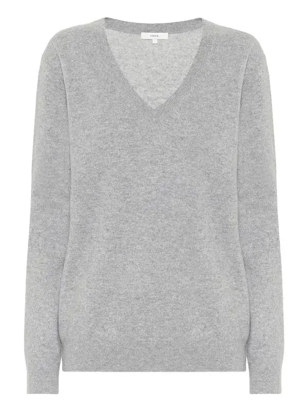Vince V-neck Cashmere Sweater - Grey