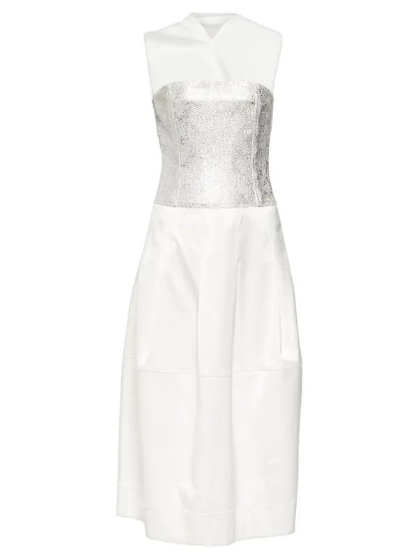 JACQUES WEI Sequined Midi Dress - White