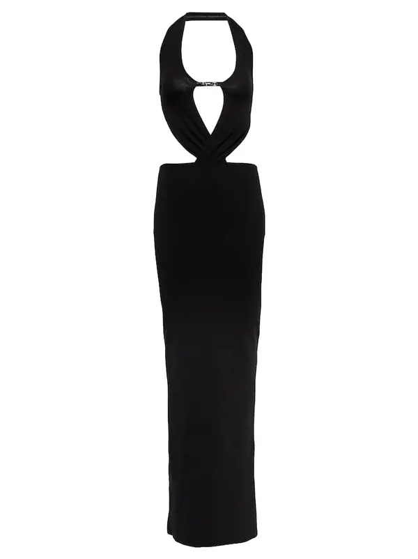 AYA MUSE Chain-detail Maxi Dress - Black