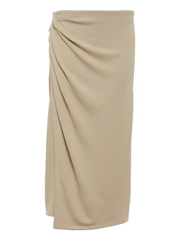 Vince Jersey Wrap Skirt - Brown