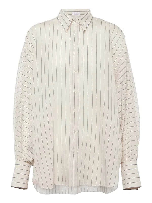 Brunello Cucinelli Cotton-blend Lamé Shirt - Multicoloured