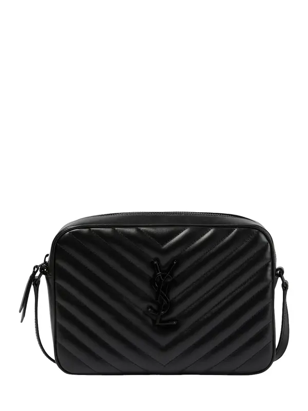 Saint Laurent Lou Camera Leather Crossbody Bag - Black