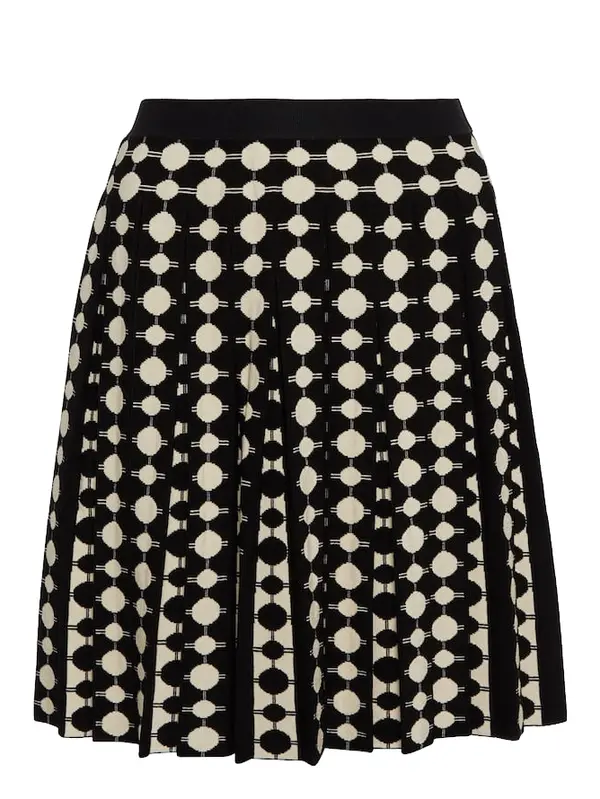 Tory Burch Polka-dot Jacquard Miniskirt - Multicoloured