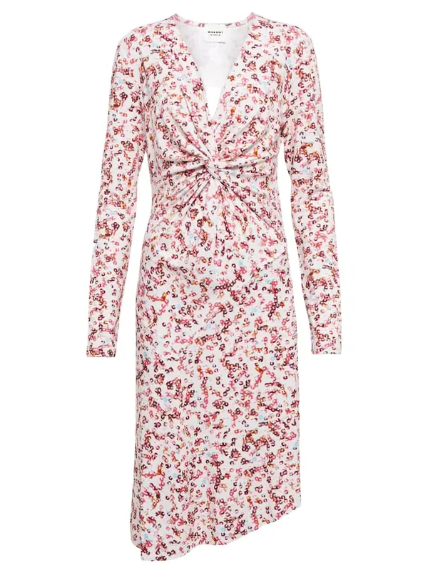 MARANT ETOILE Jadiya Printed Jersey Midi Dress - Multicoloured