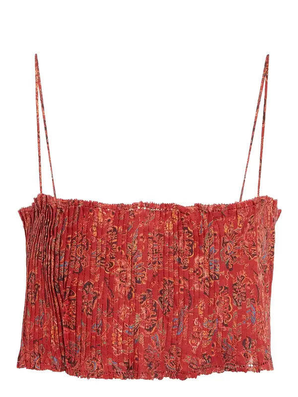 SIR. Allegra Floral Ramie Crop Top - Multicoloured