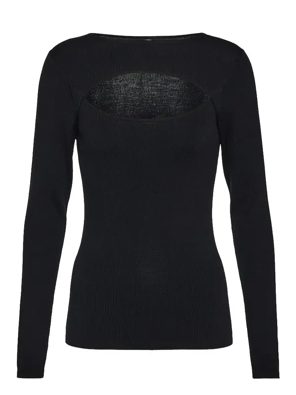 Jardin Des Orangers Cutout Wool Sweater - Black