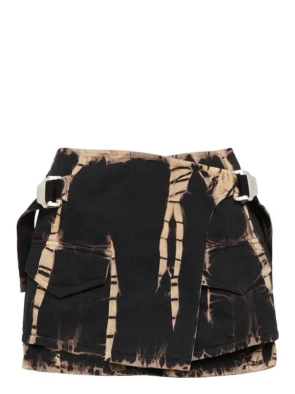 DION LEE Tie-dye Denim Miniskirt - Multicoloured